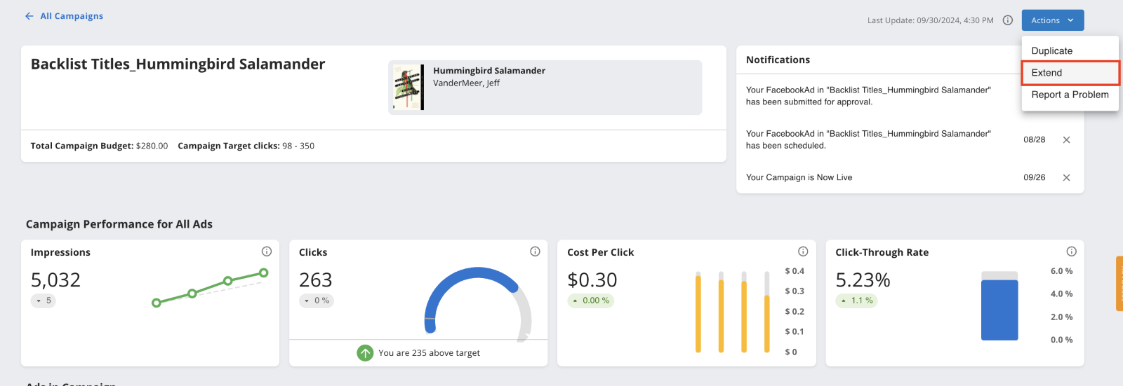 Extending, Restarting, and Duplicating Campaigns and Ads – Ingram ...